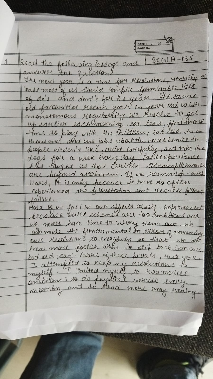 IGNOU Handwritten Assignments